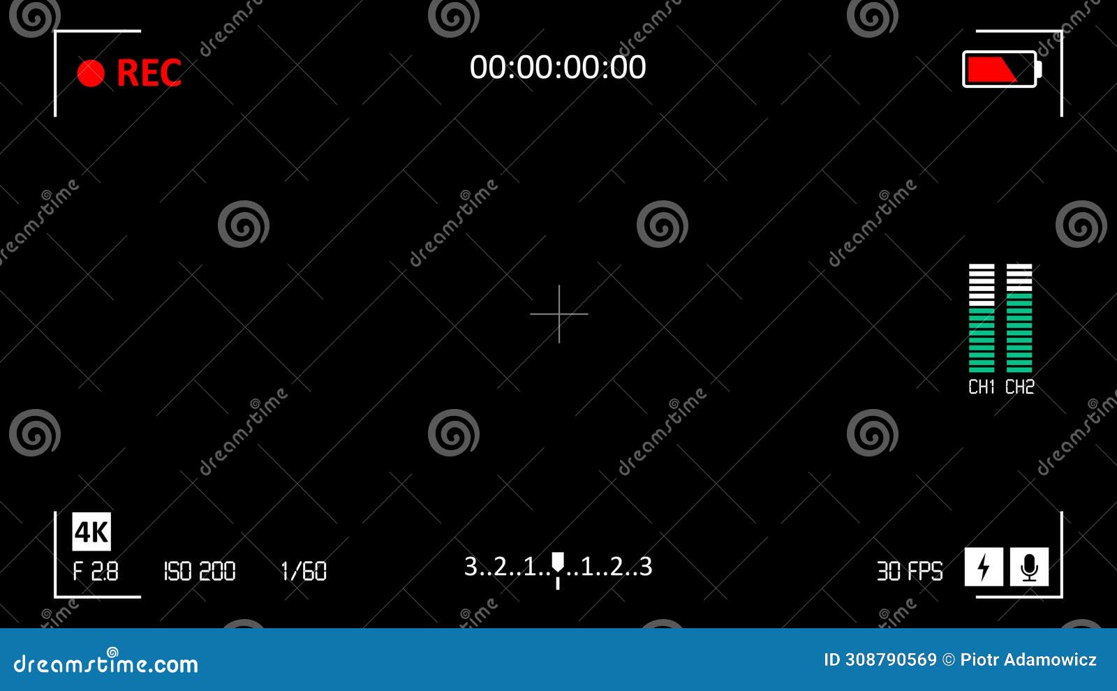 Camera Recording Screen Overlay Stock Illustration - Illustration of ...