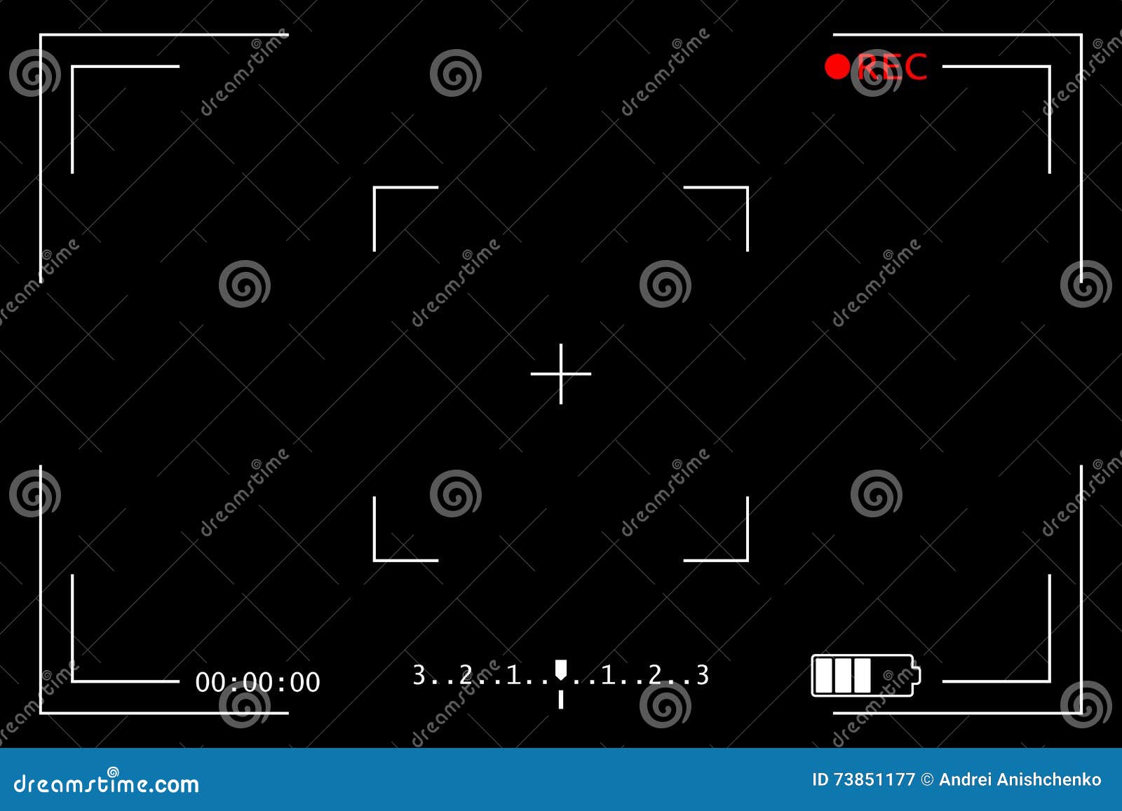 Camera recording screen stock vector. Illustration of cinematic - 73851177