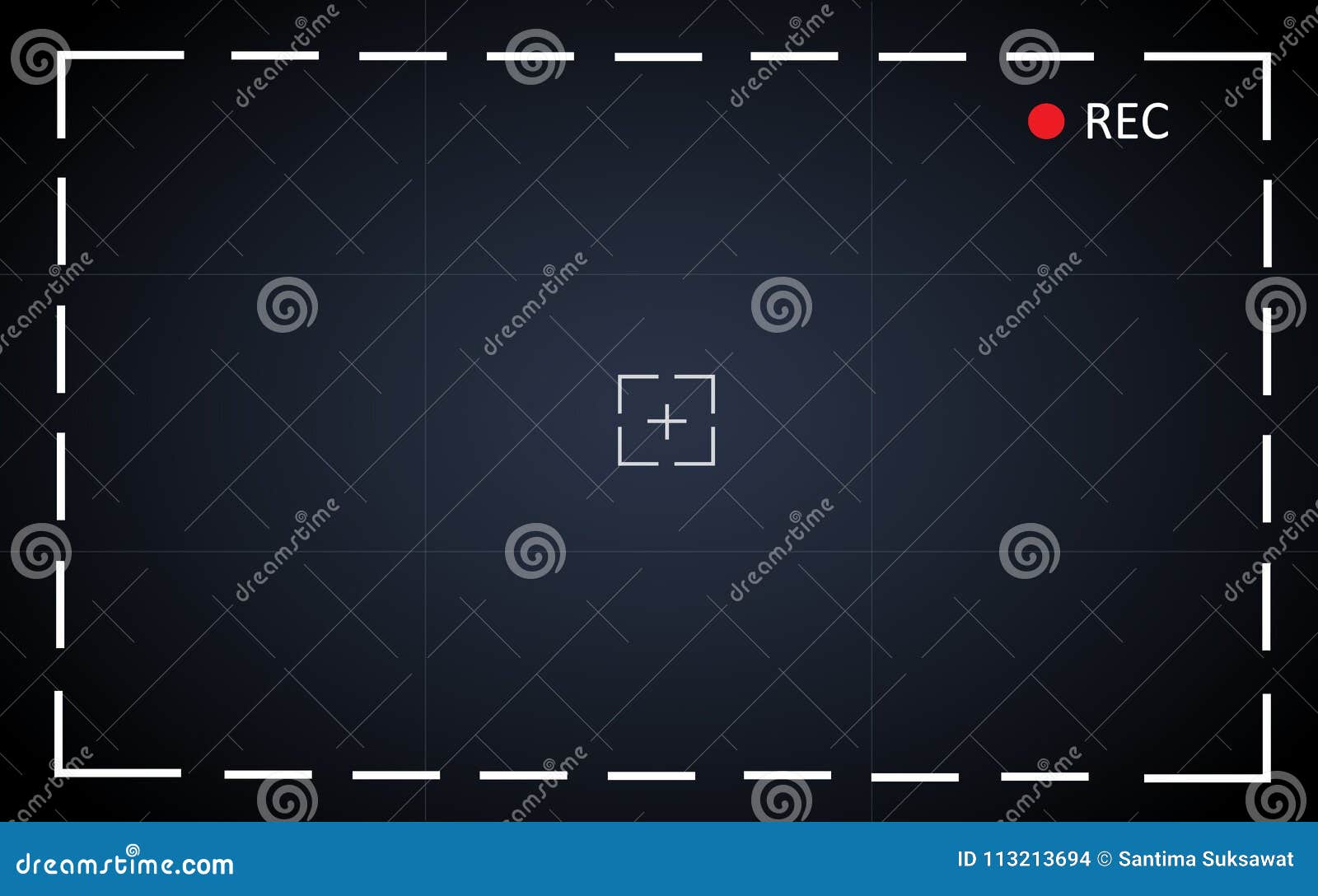 Camera Recording Screen Vector Illustration Background Stock Vector ...