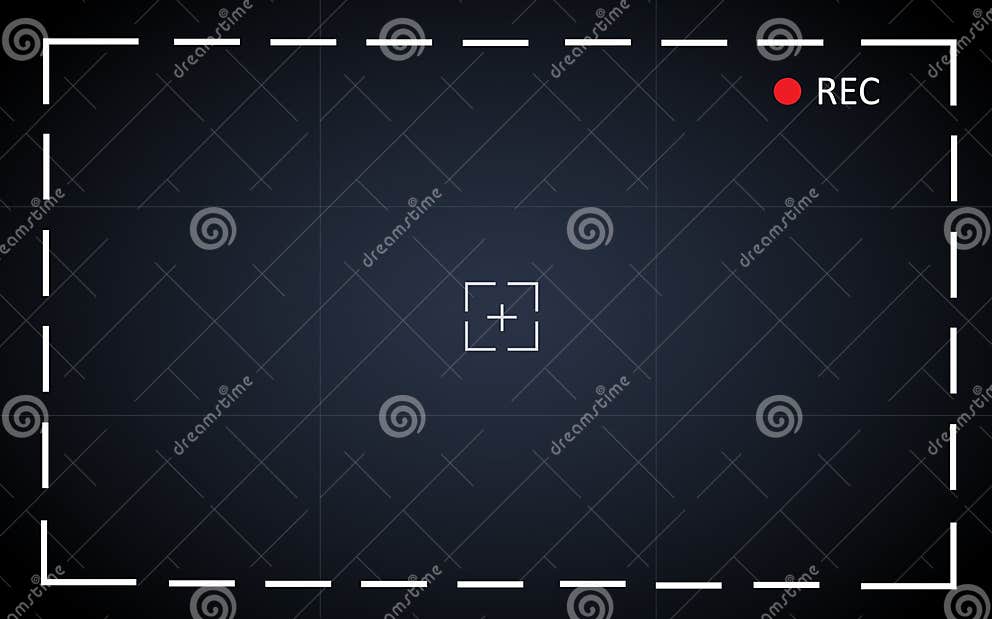 Camera Recording Screen Vector Illustration Background Stock Vector ...