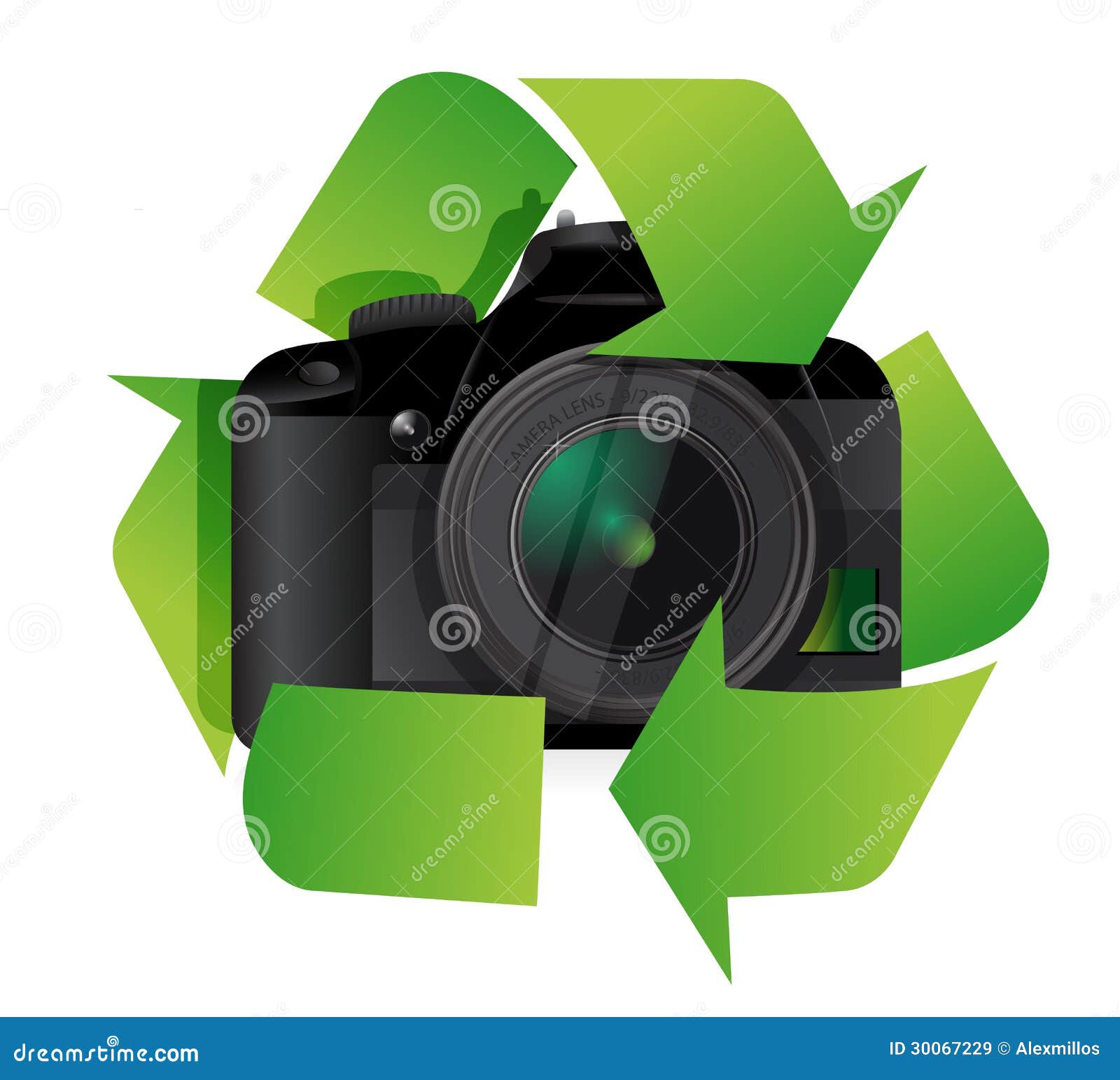 Camera recycle concept stock illustration. Illustration of electronics ...