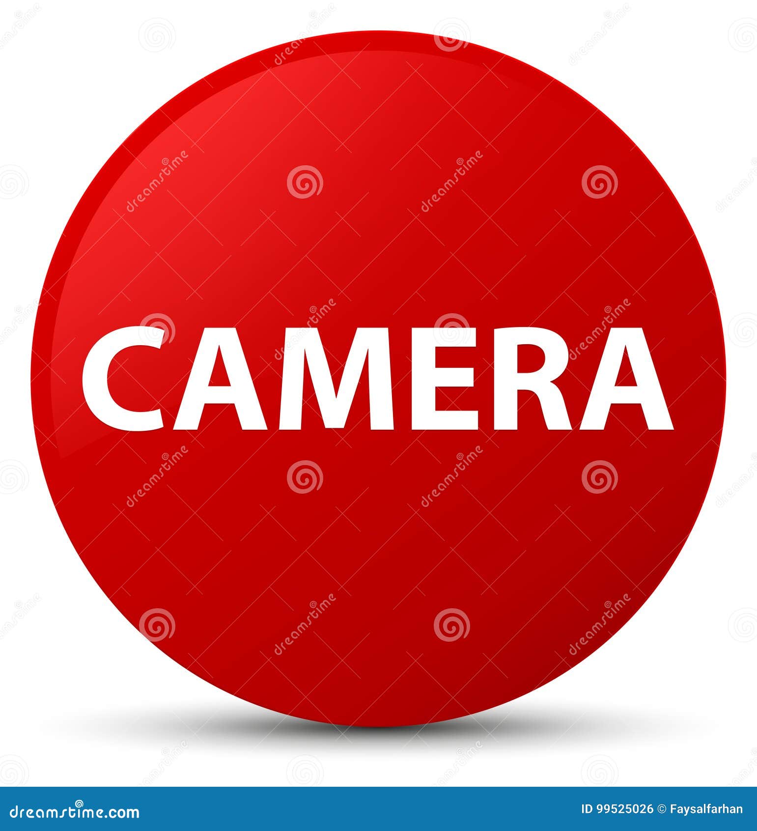 Camera red round button stock illustration. Illustration of button ...