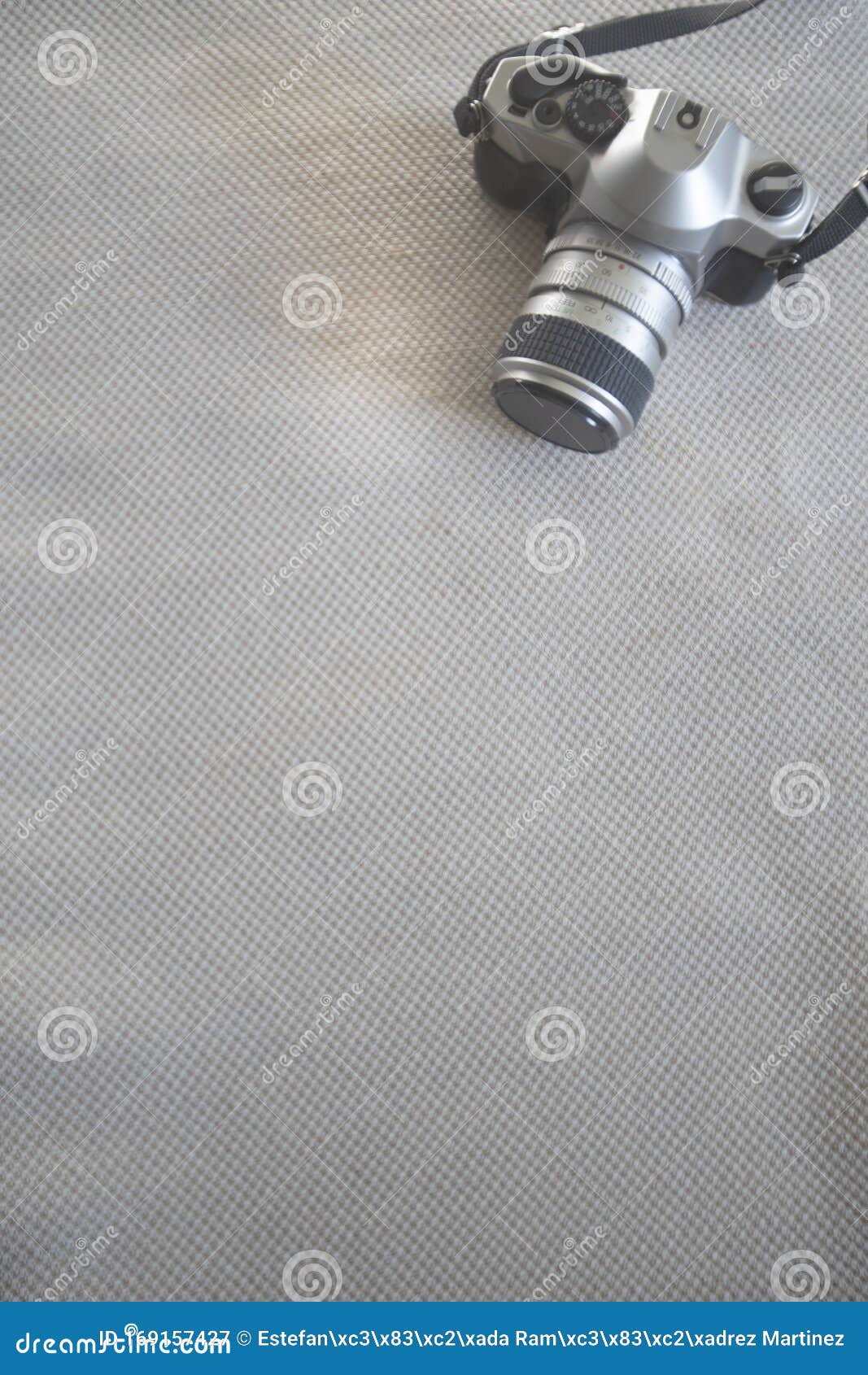 Camera Reflex on Table As a Background Stock Image - Image of vintage ...