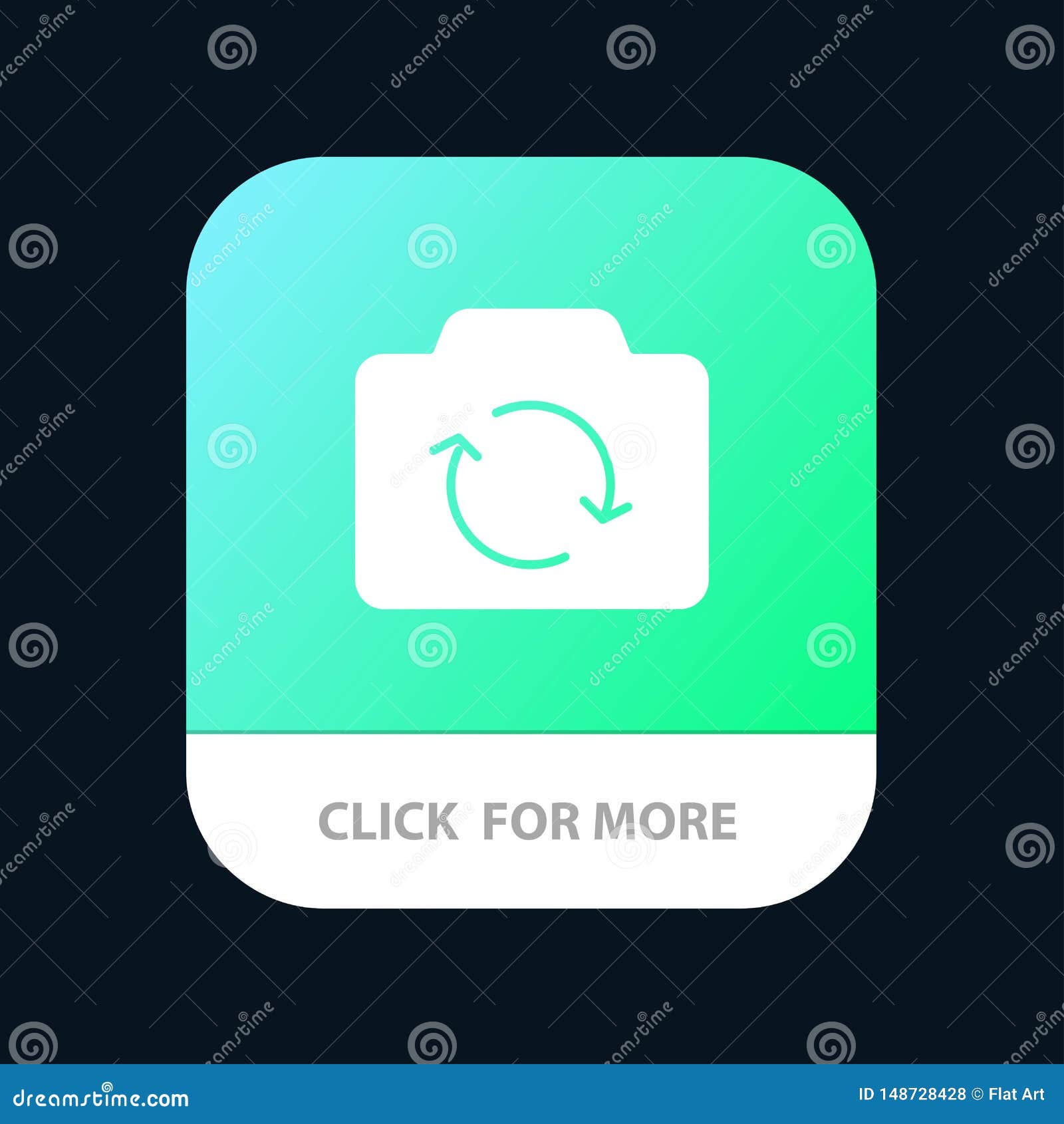 Camera, Refresh, Basic, Ui Mobile App Button. Android and IOS Glyph Version Stock Vector ...