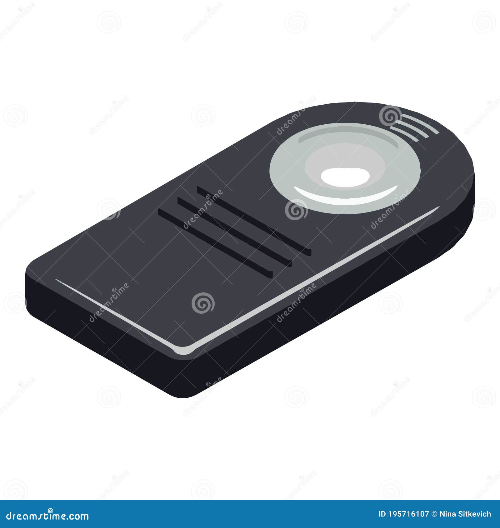 Camera Remote Control Icon, Isometric Style Stock Vector - Illustration ...