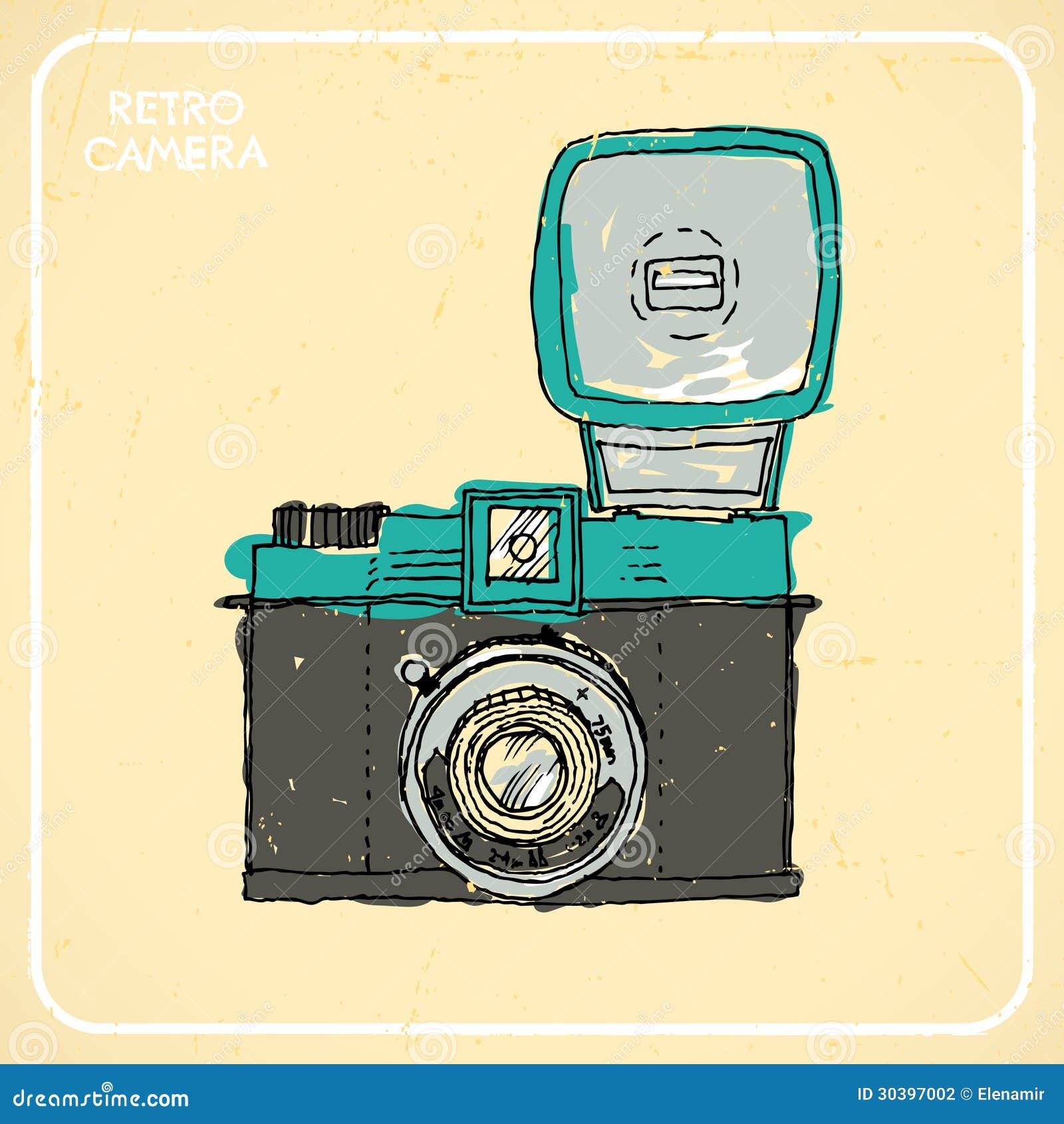 Camera retro stock vector. Illustration of vintage, graphics - 30397002