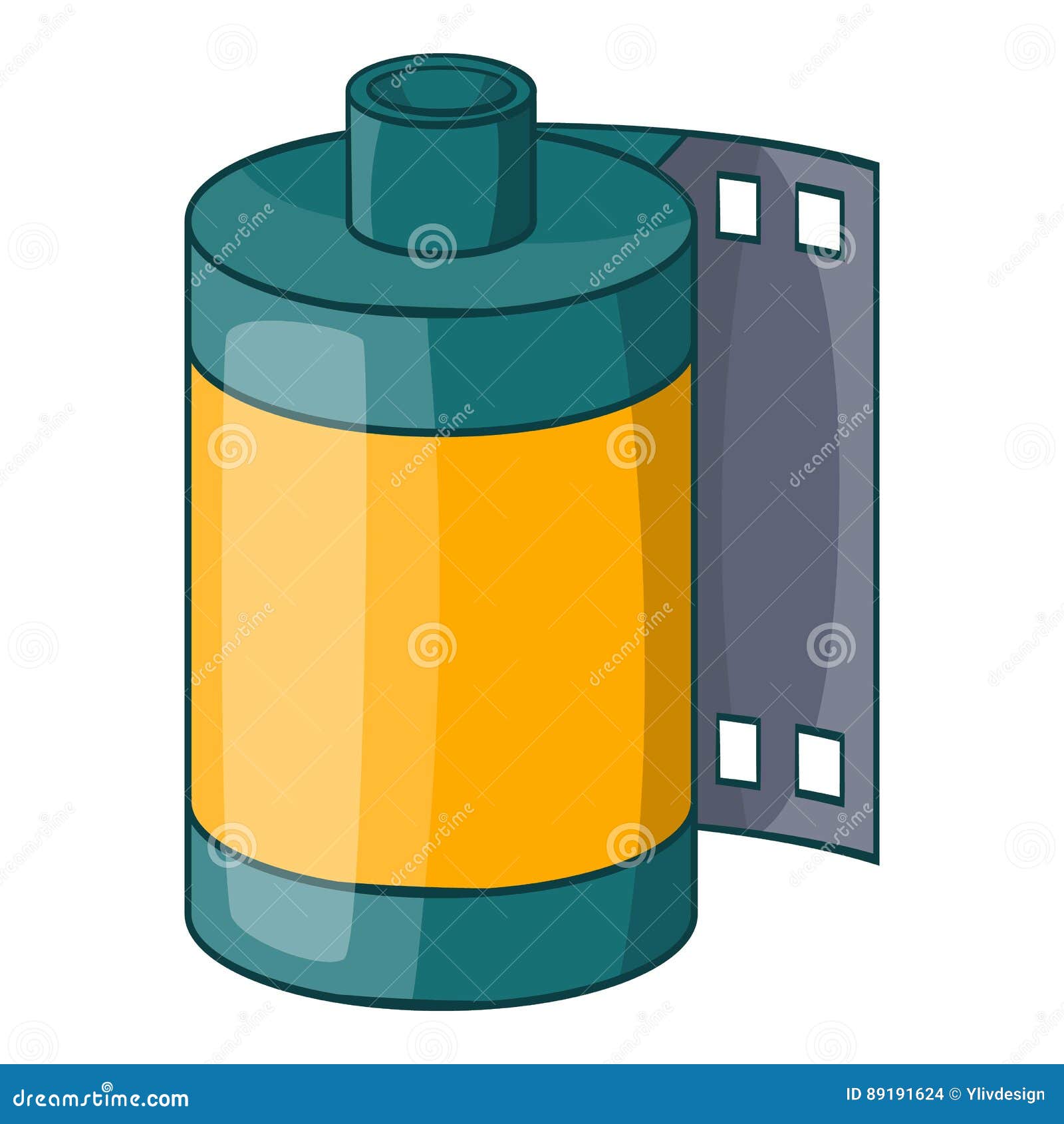 Camera Roll Icon, Cartoon Style Stock Vector - Illustration of player ...