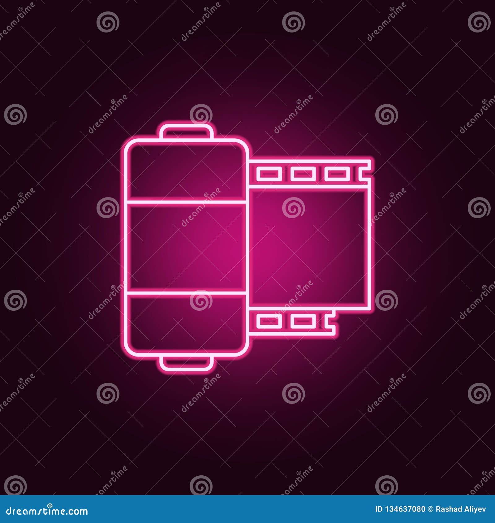 Camera Roll Icon. Elements of Media in Neon Style Icons Stock ...