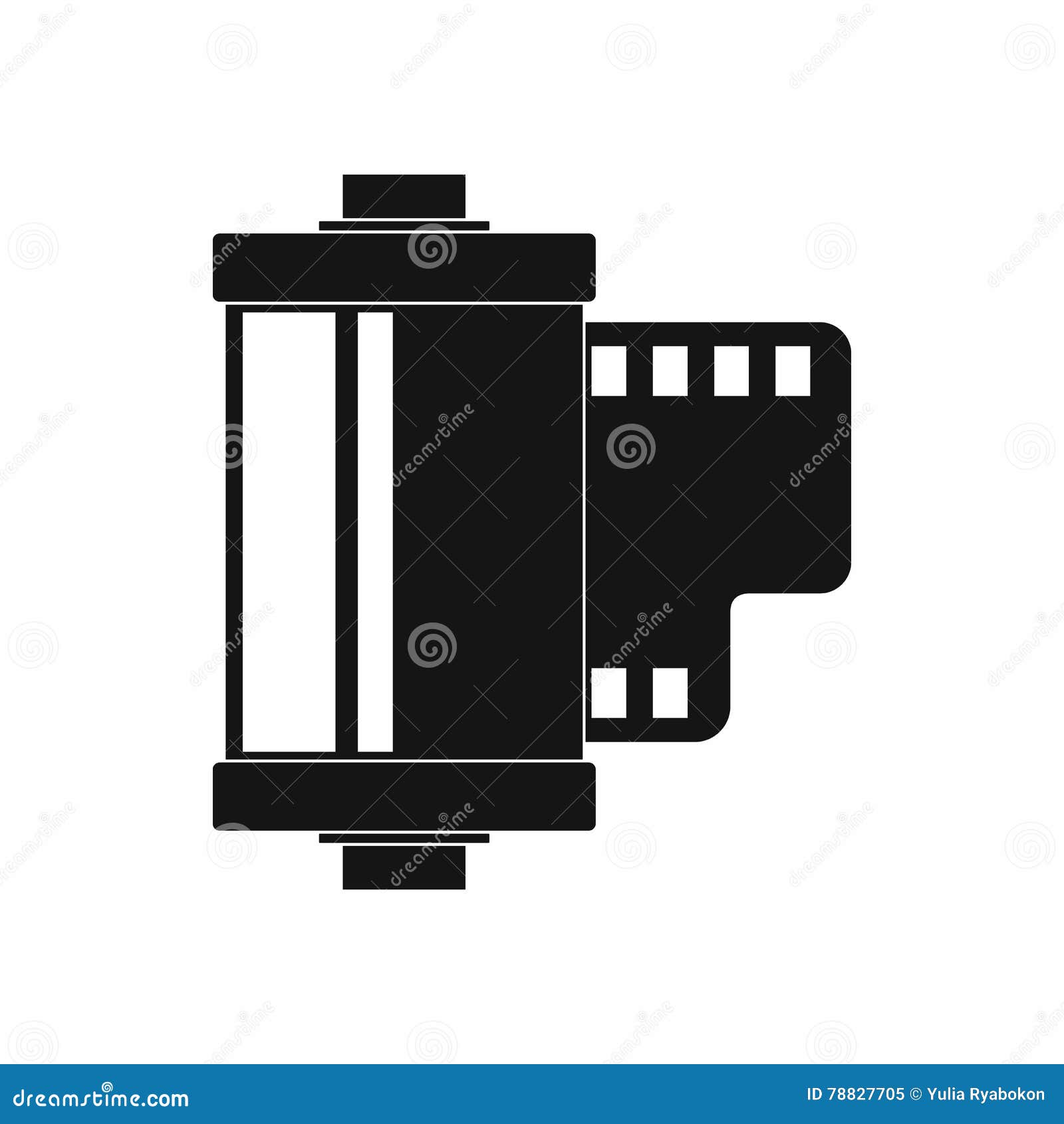 Camera Roll Icon, Simple Style Stock Vector - Illustration of negative ...