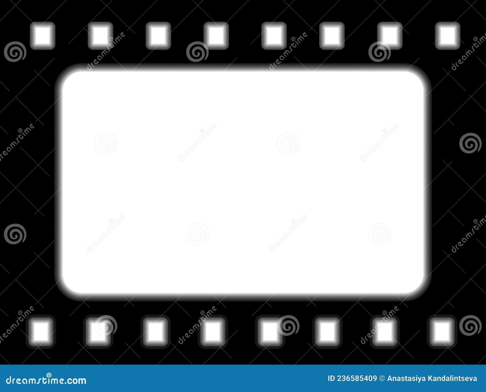 Camera Roll. Old Cinematic Frame on a Transparent Background Stock ...