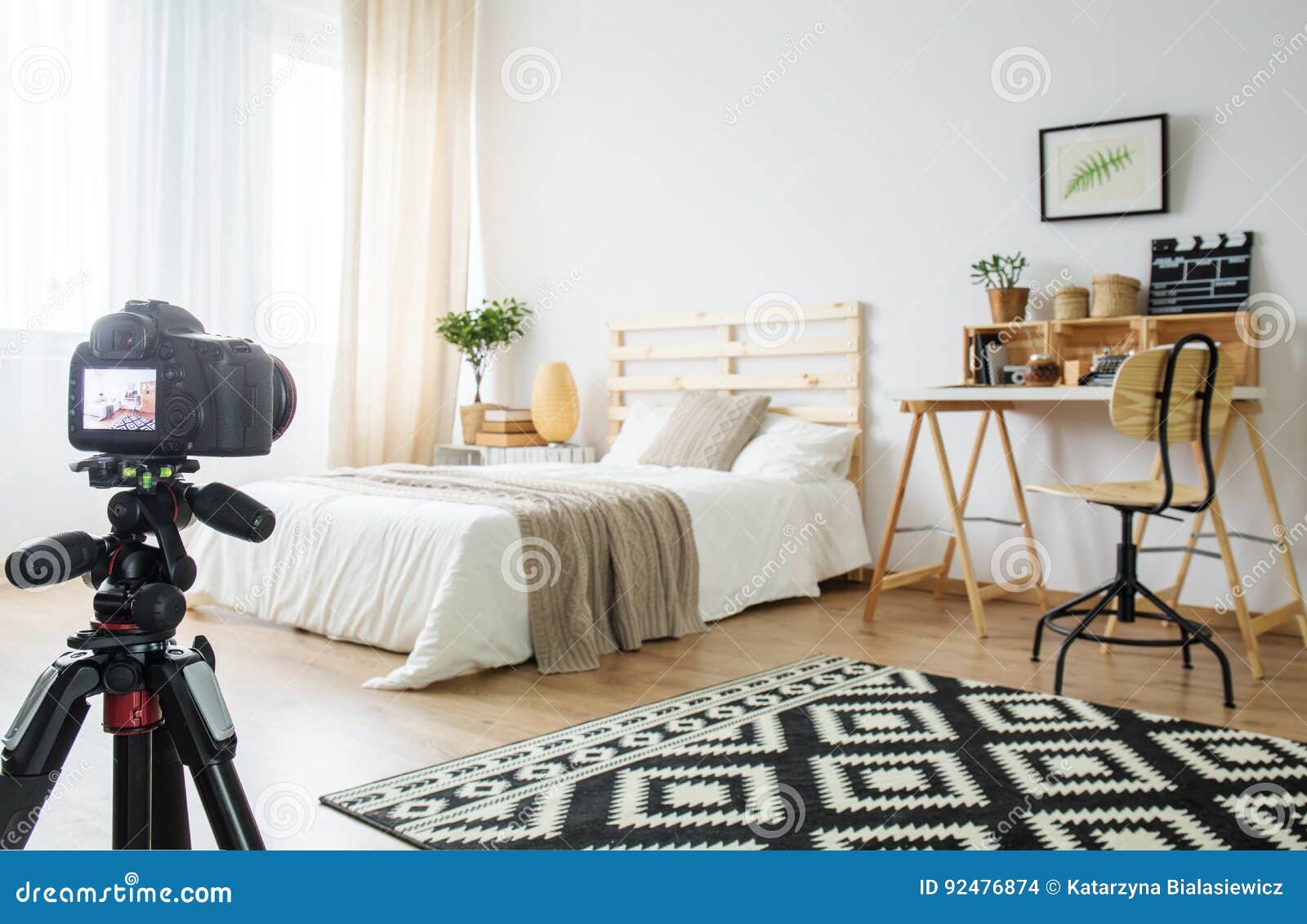 Camera in a room stock photo. Image of bedroom, camera - 92476874