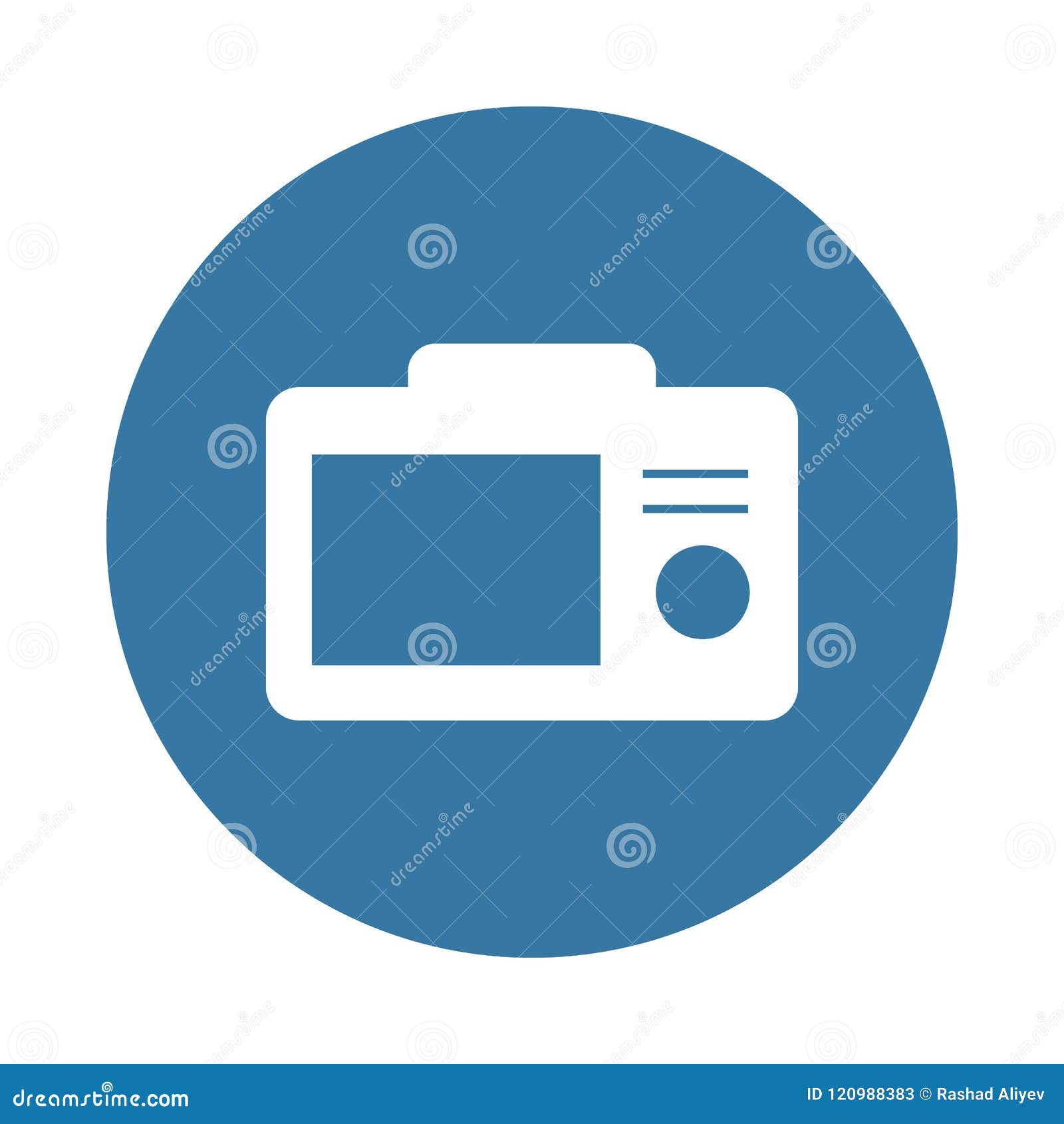 Camera Screen Icon in Badge Style Stock Illustration - Illustration of ...
