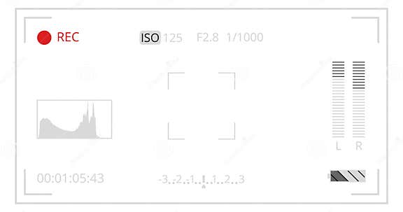 Camera Screen Interface Elements. Video Recording Ui Stock Vector ...