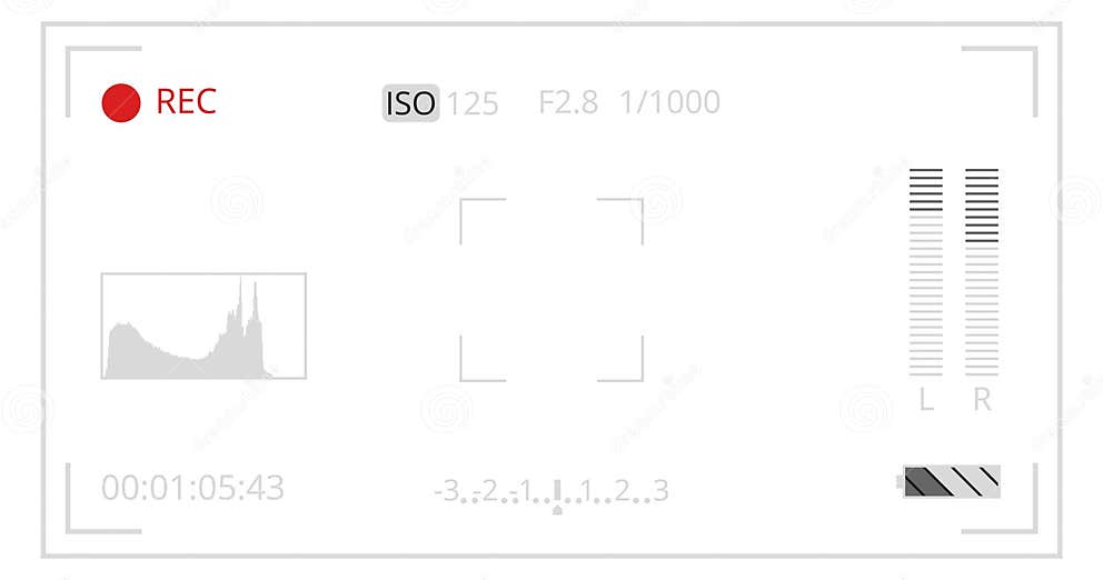 Camera Screen Interface Elements. Video Recording Ui Stock Vector ...
