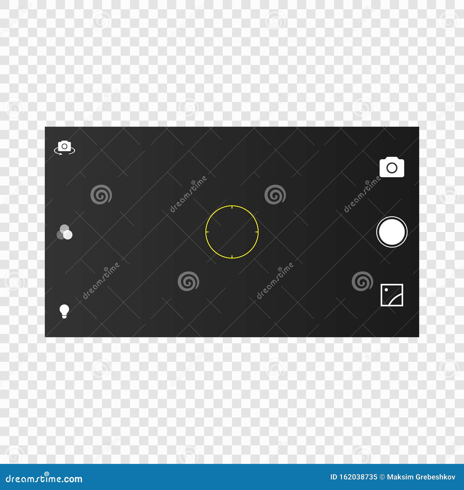 Camera Screen of Mobile Cellphone Stock Illustration - Illustration of ...