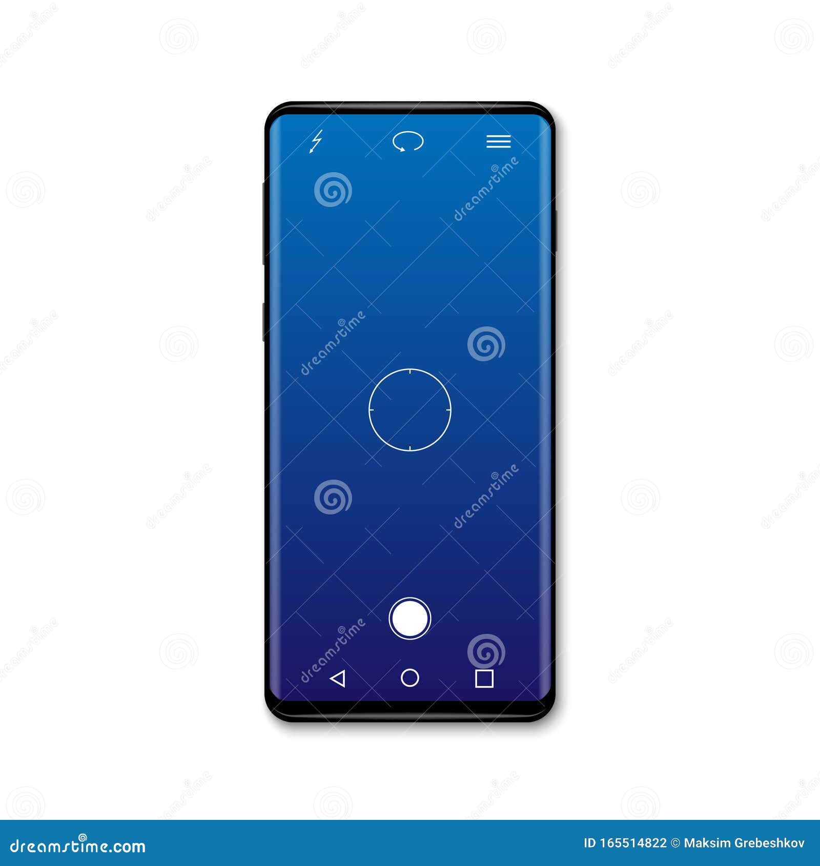 Camera Screen of Mobile Cellphone Interface Stock Illustration ...