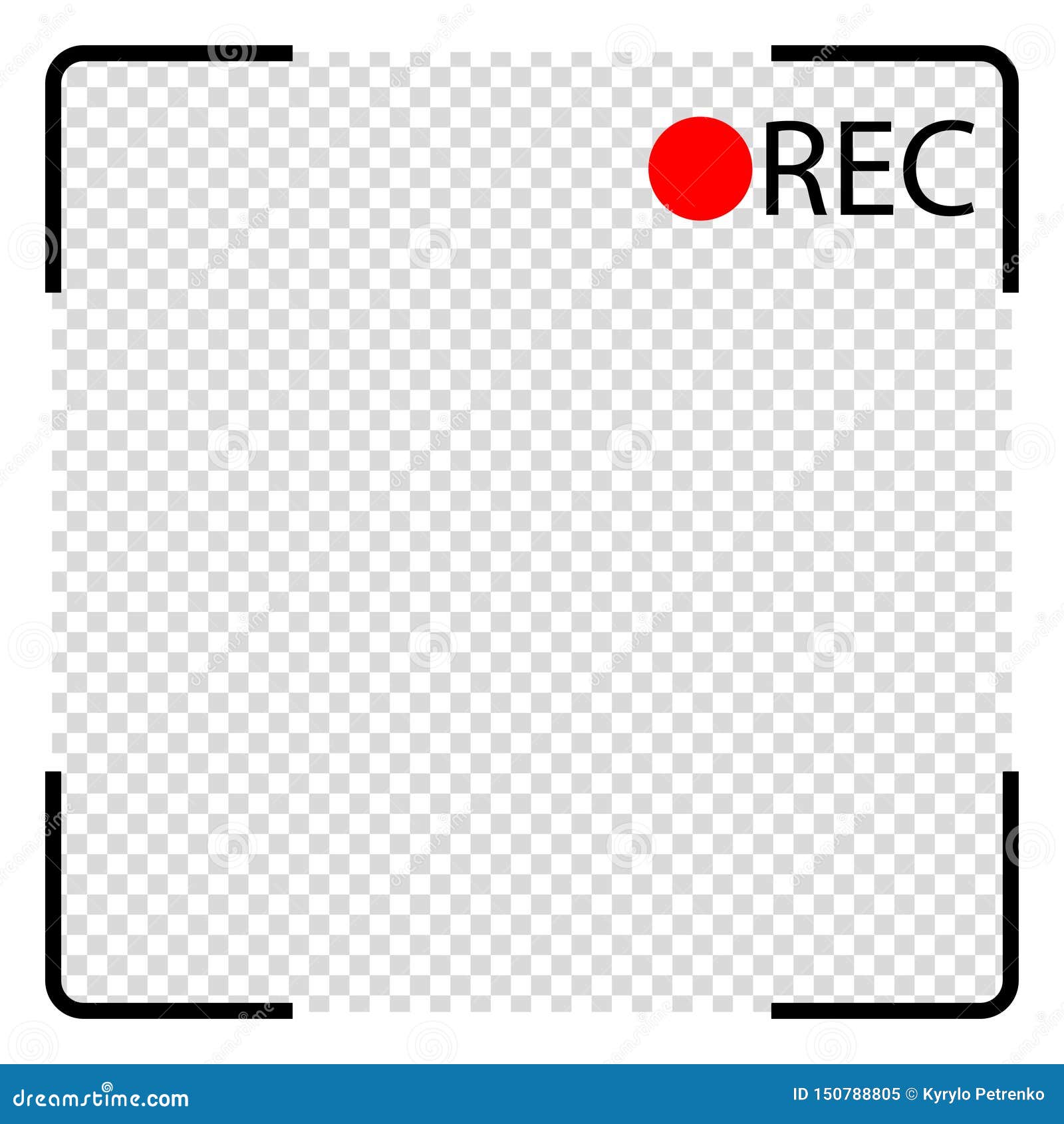 Camera Screen Showing Recording is in Progress Stock Vector ...