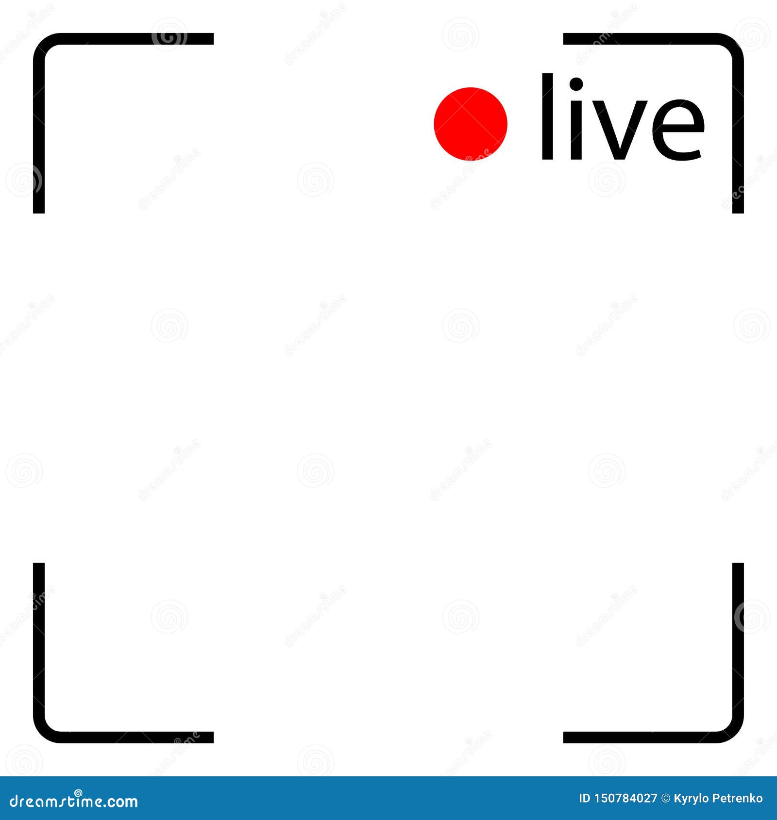 Camera Screen Showing Recording is in Progress Stock Vector ...