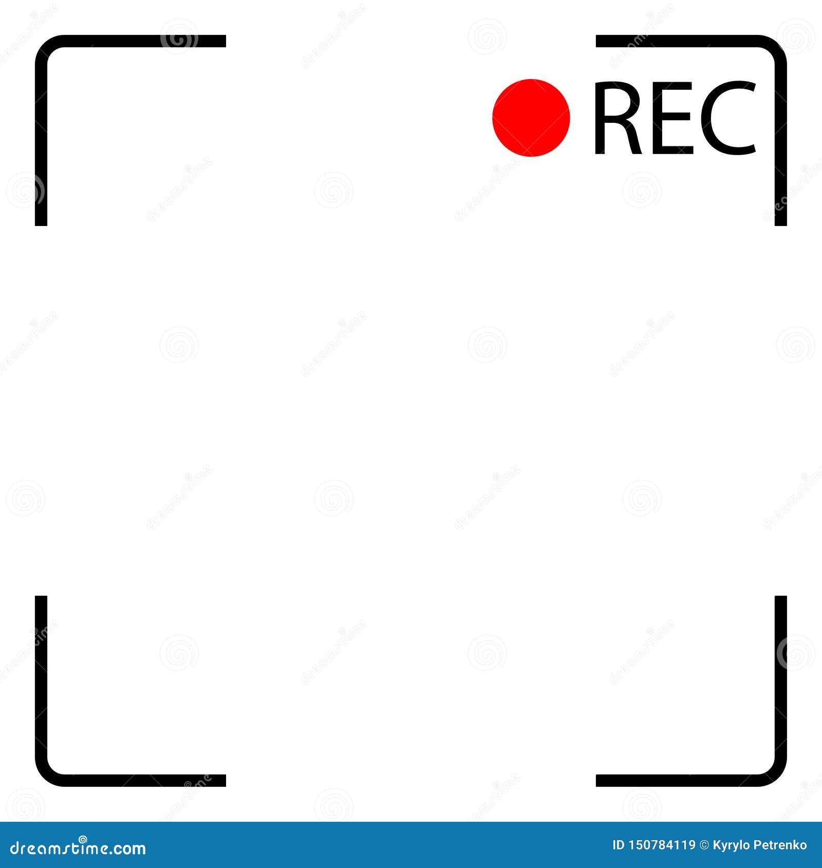 Camera Screen Showing Recording is in Progress Stock Vector ...