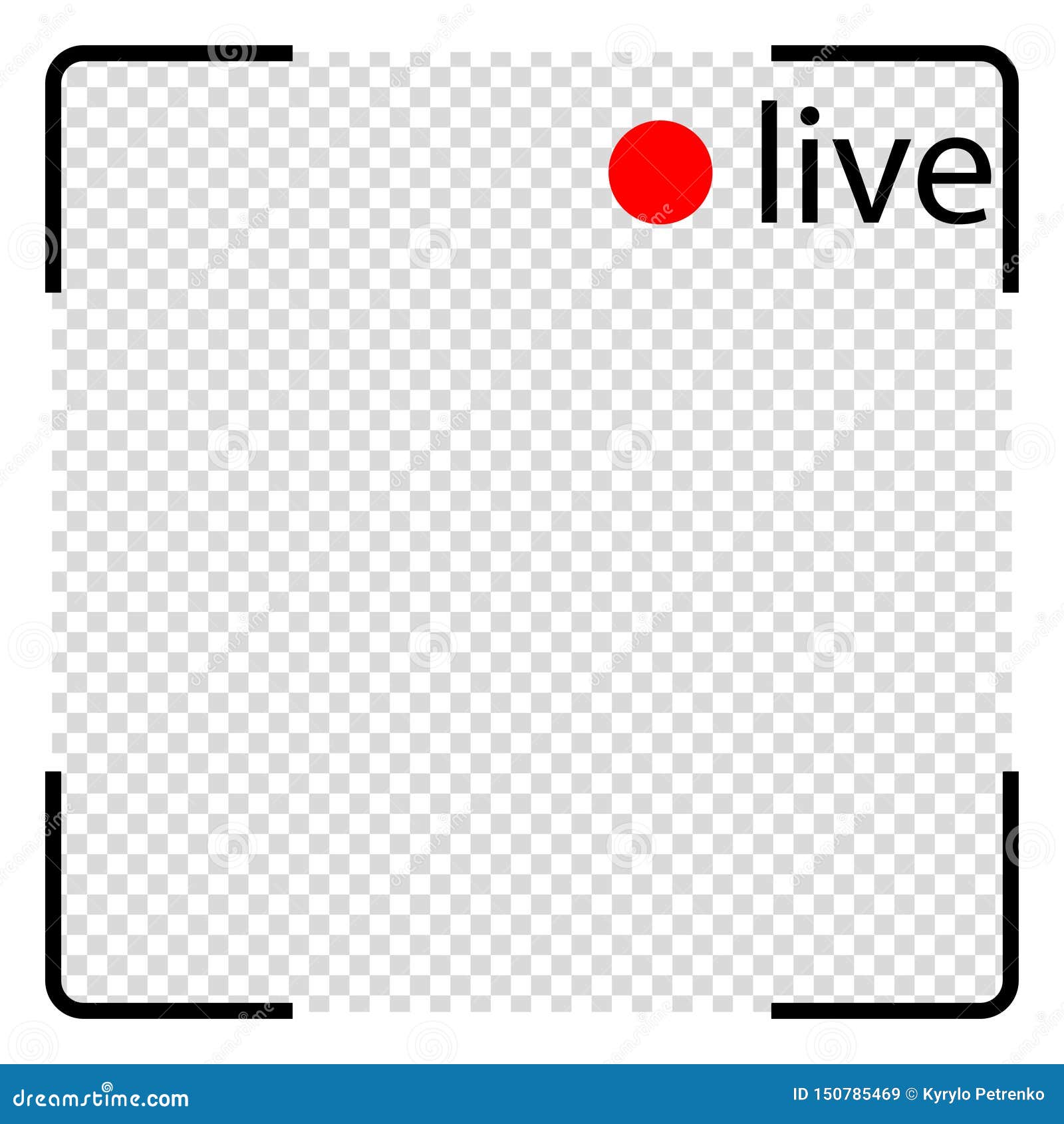 Camera Screen Showing Recording is in Progress Stock Vector ...