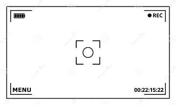 Camera Screen Template. Camera Interface Isolated on White Background ...