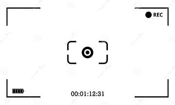 Camera Screen Template. Camera Interface Isolated on White Background ...