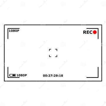 Camera Screen Template. Camera Interface Stock Vector - Illustration of ...
