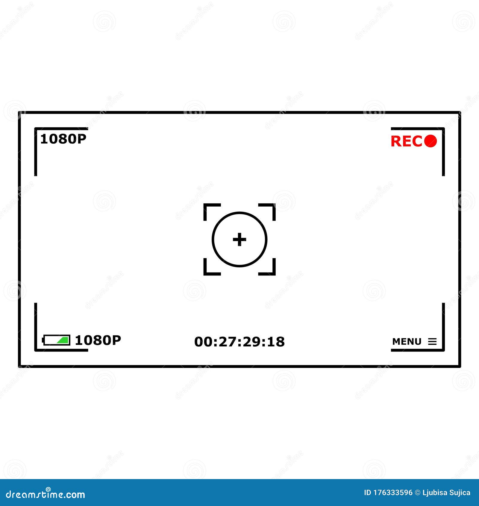 Camera Screen Template. Camera Interface Stock Vector - Illustration of ...