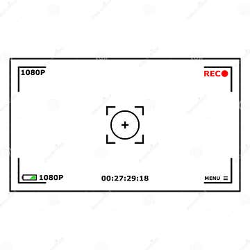 Camera Screen Template. Camera Interface Stock Vector - Illustration of ...