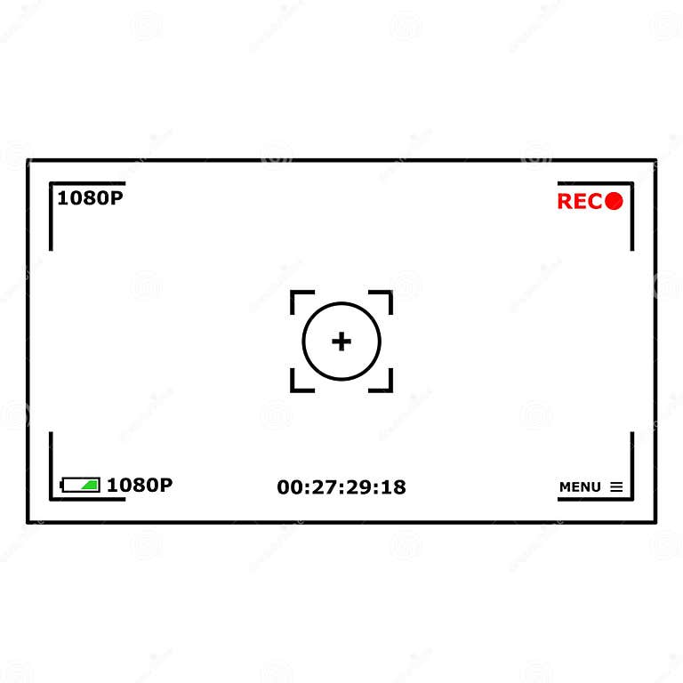Camera Screen Template. Camera Interface Stock Vector - Illustration of ...