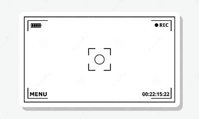 Camera Screen Template Isolated on Gray Background Stock Vector ...