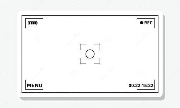 Camera Screen Template Isolated on Gray Background Stock Vector ...