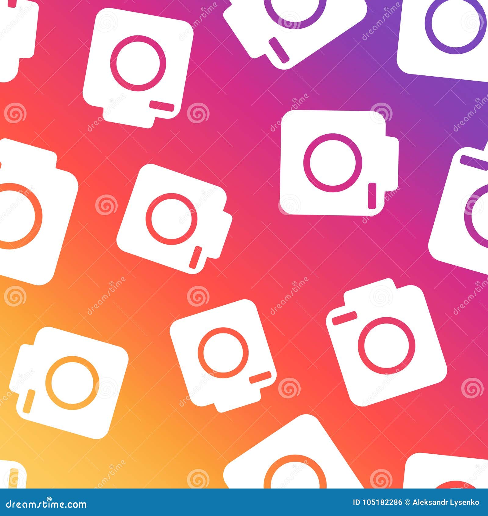 Camera Seamless Pattern Background. Stock Vector - Illustration of ...