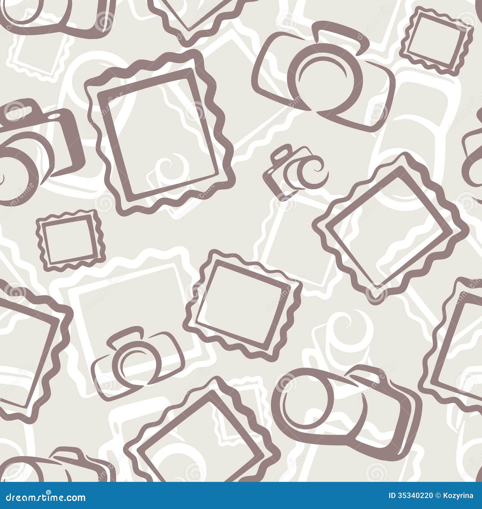 Camera seamless pattern stock vector. Illustration of element - 35340220