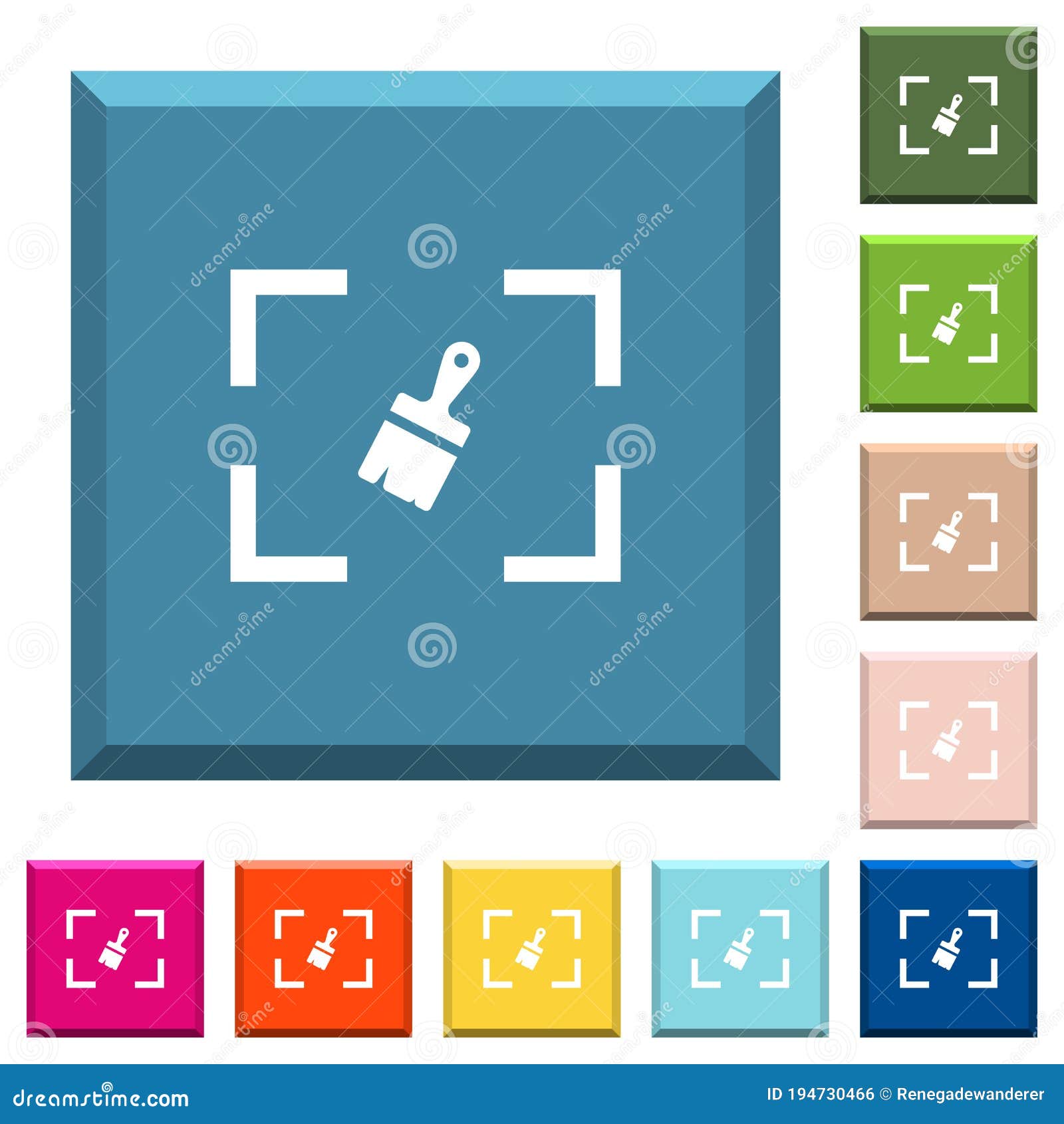 Camera Sensor Cleaning White Icons on Edged Square Buttons Stock Vector ...