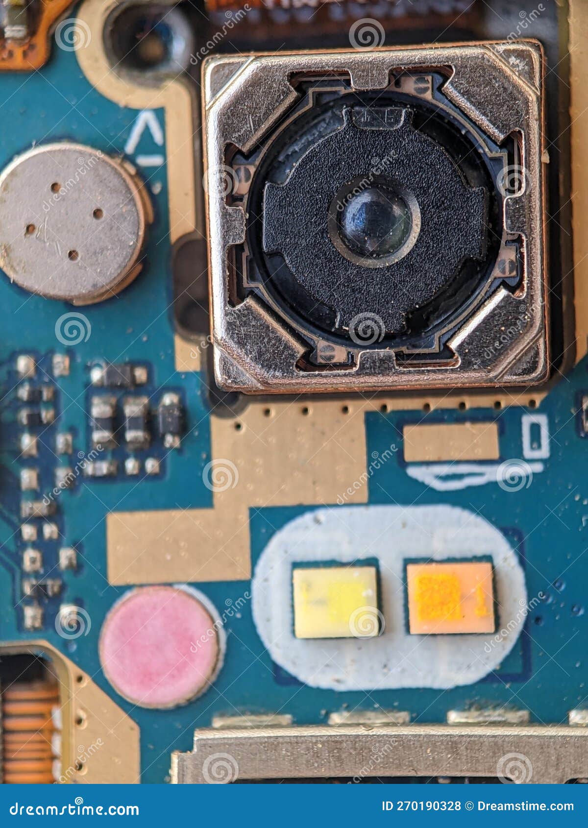Camera Sensor in the Motherboard of a Mobile Phone Stock Photo - Image ...