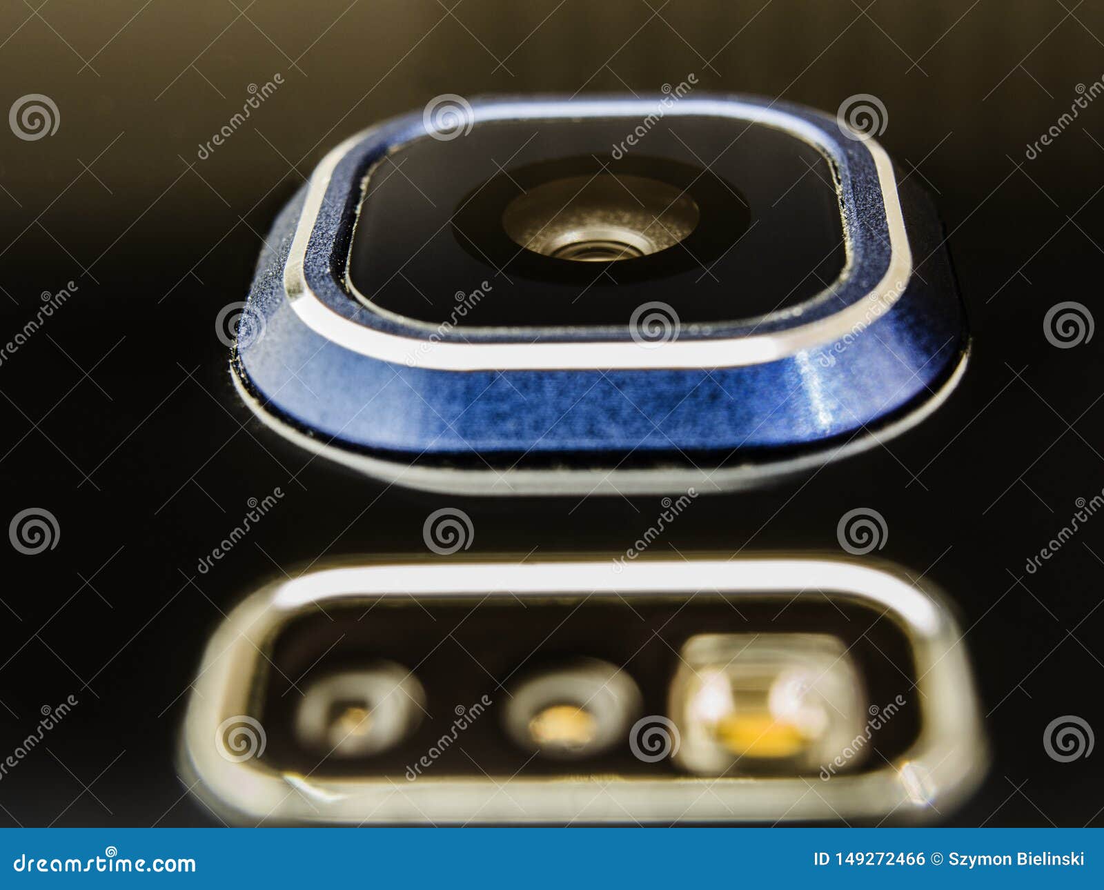 Camera Sensors of a Cell Phone Stock Photo - Image of chrome ...