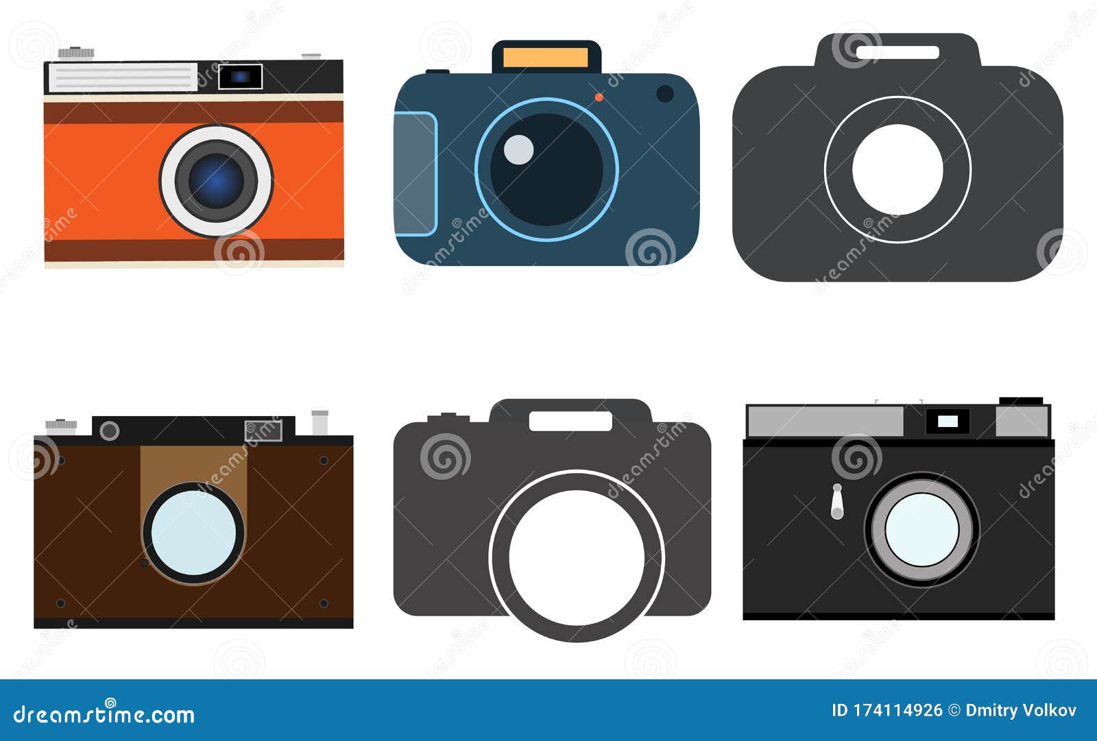 Cameras On Isolated White Background - Anime Art Style Royalty-Free ...