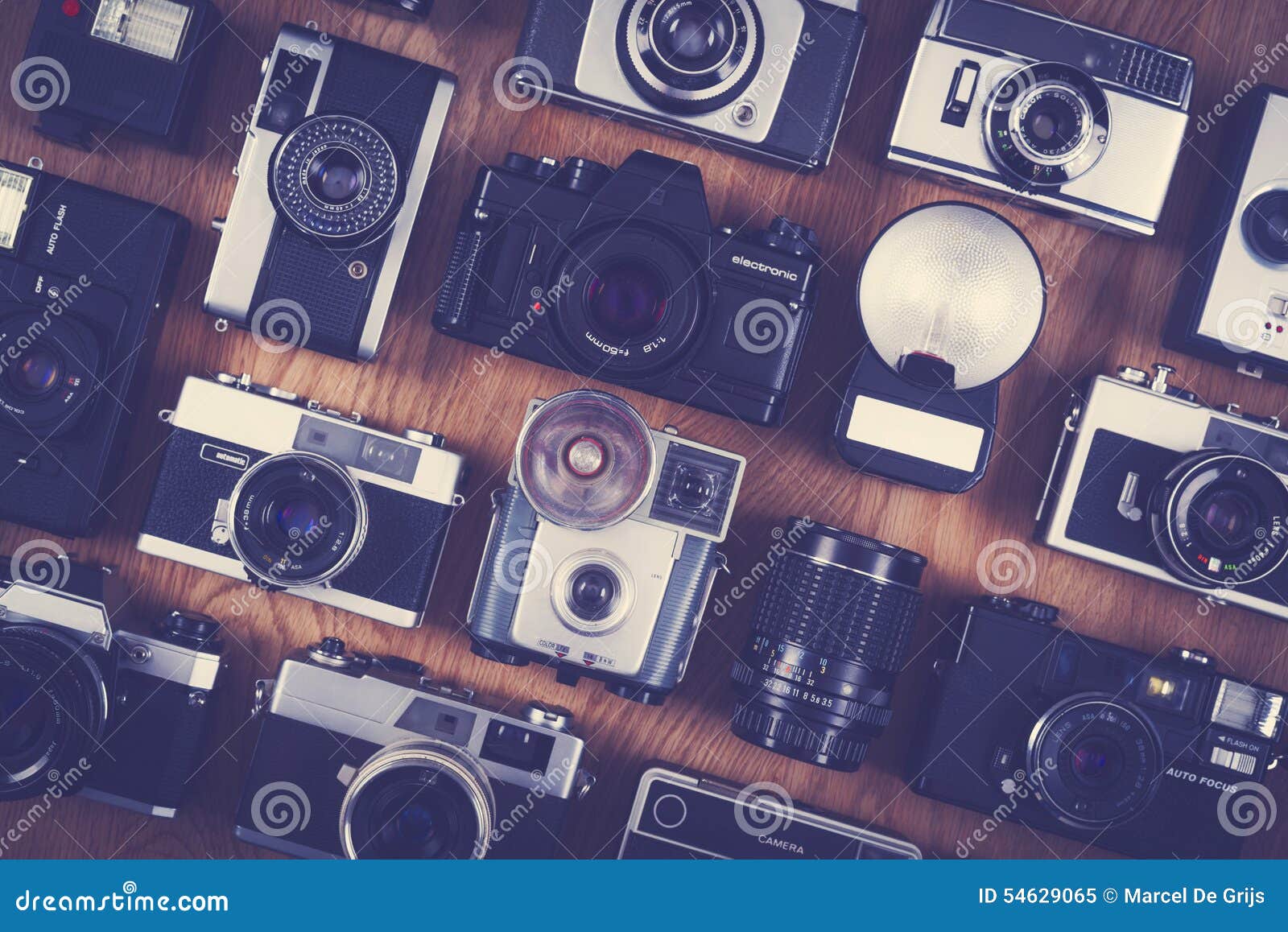 Camera Set Photography Background Stock Image - Image of black ...