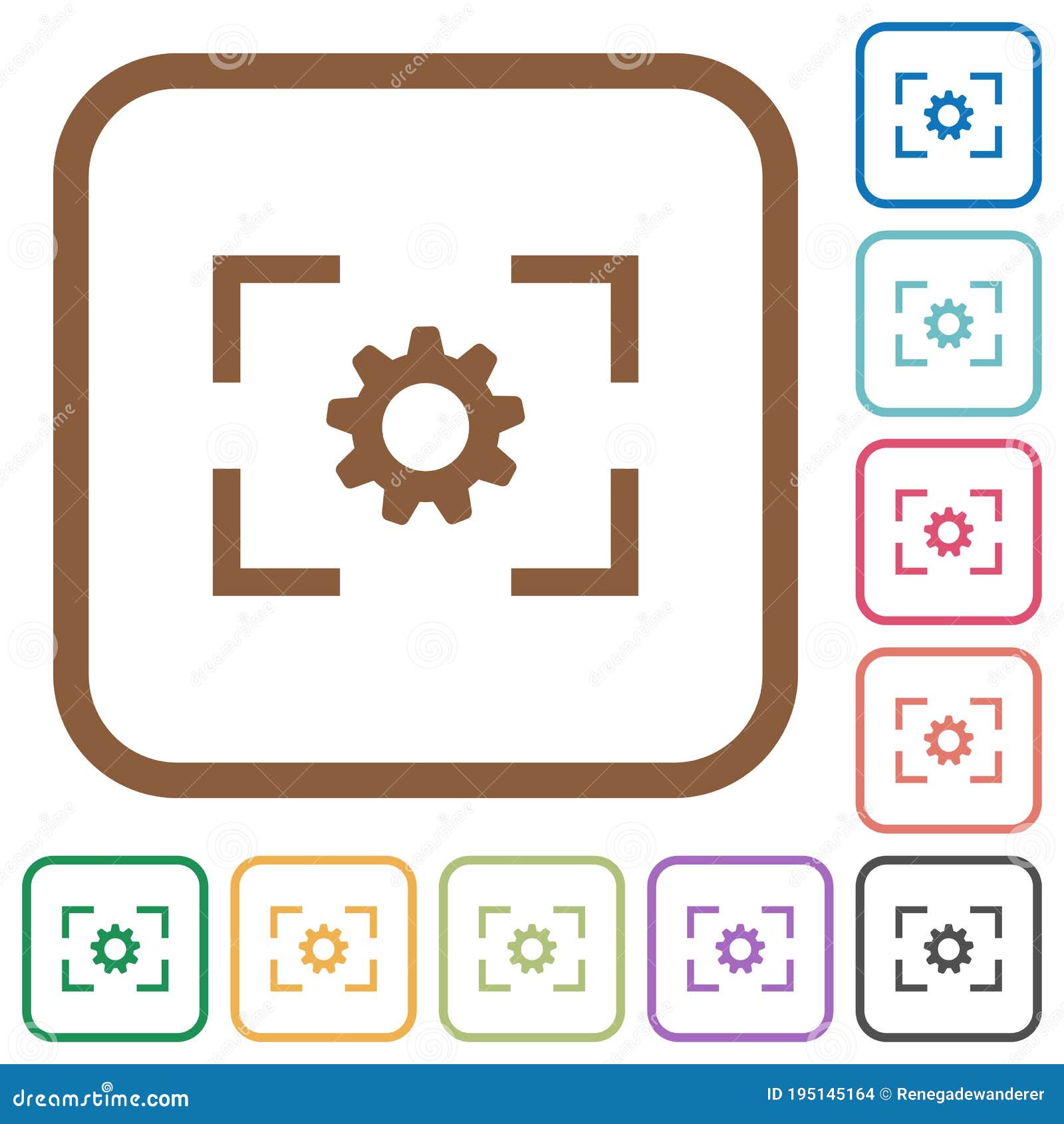 Camera Setting Simple Icons Stock Vector - Illustration of camera ...