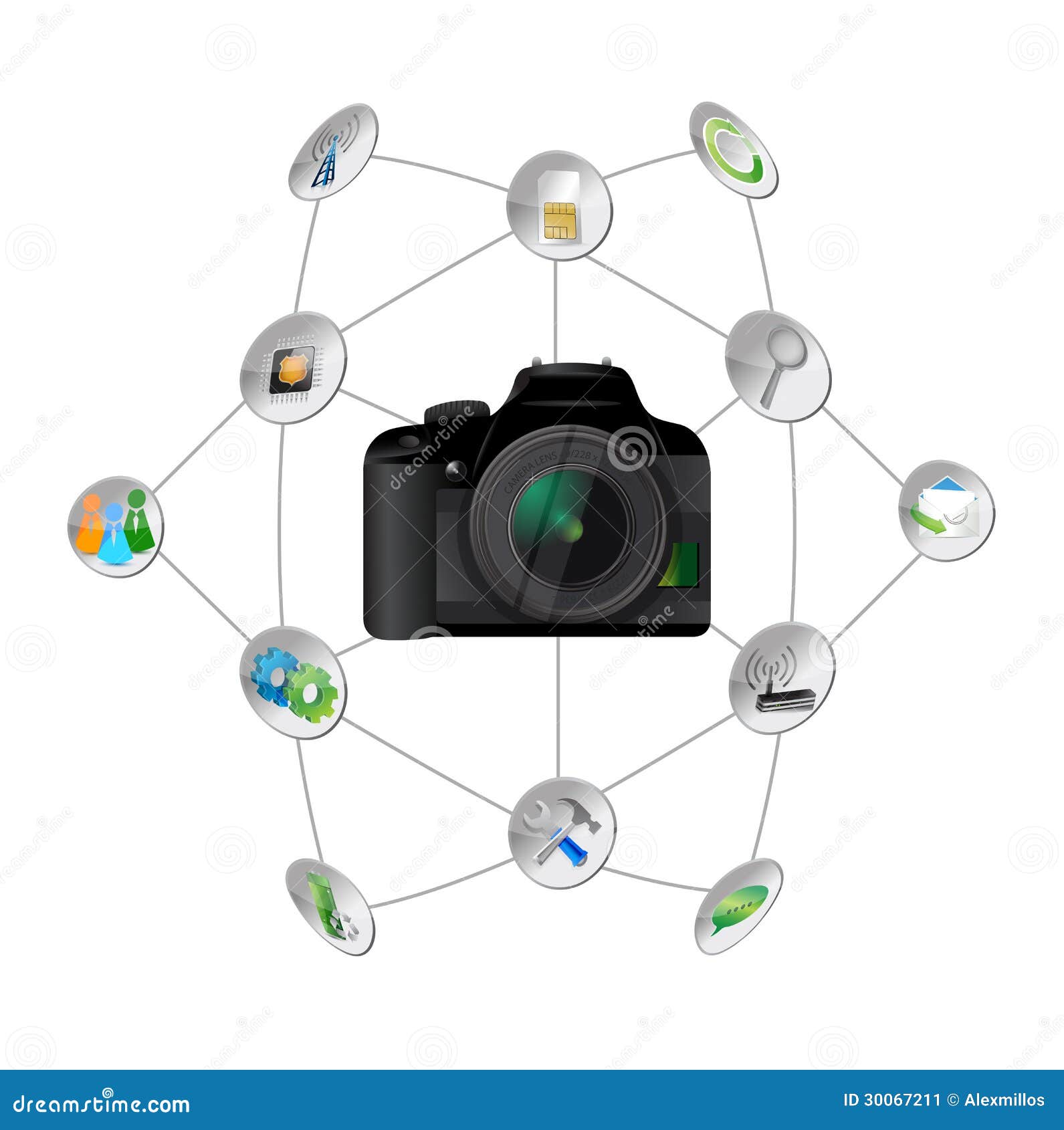 Camera Settings Tools Diagram Stock Illustration - Illustration of ...