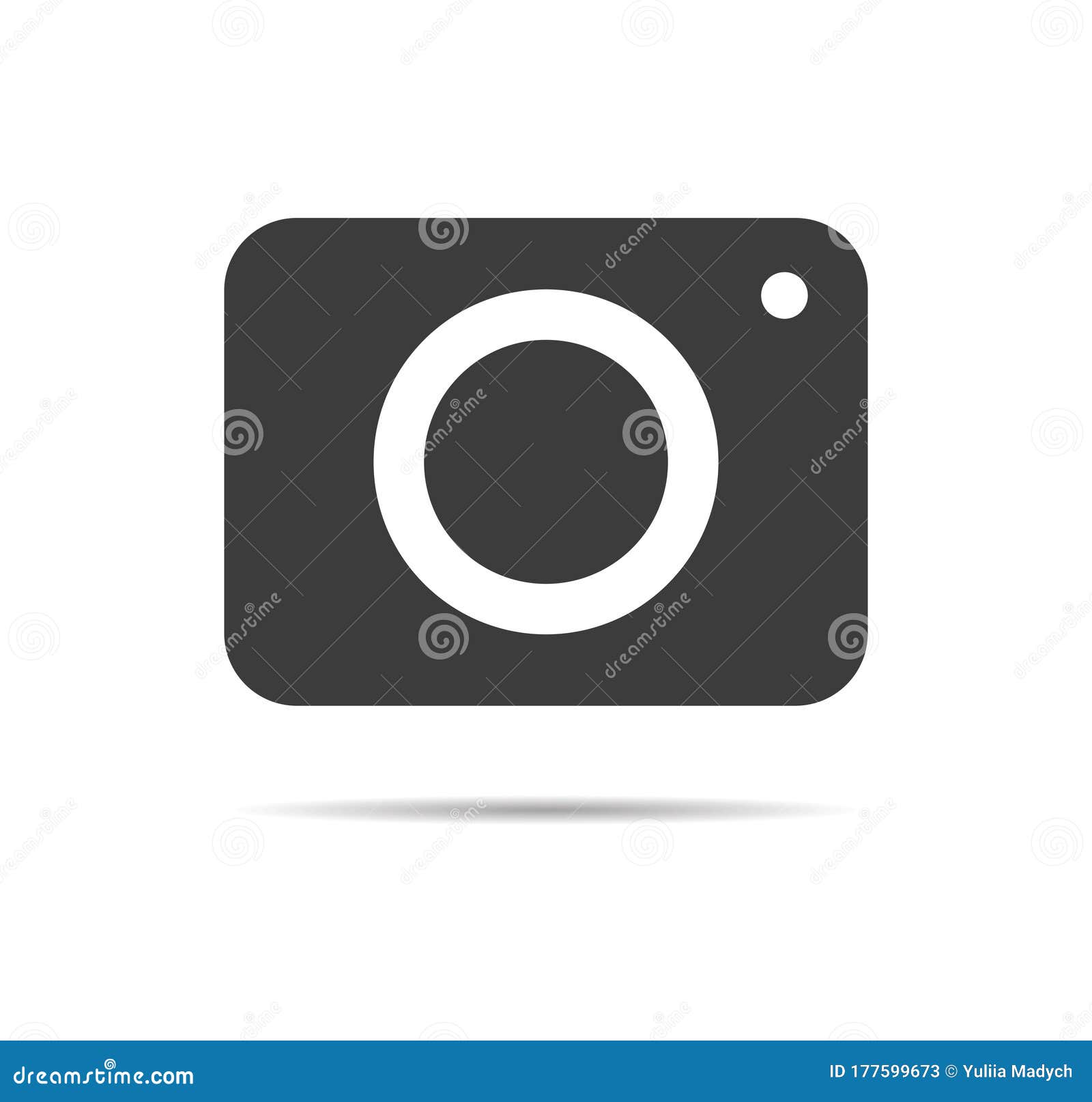 Camera Shadow Icon. Flat Style Stock Illustration - Illustration of ...