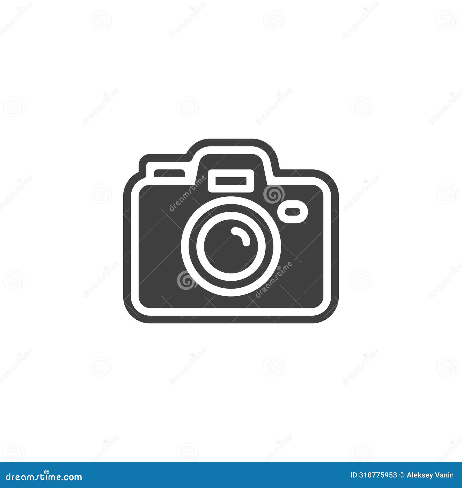 Camera-shaped Sticker or Label Vector Icon Stock Vector - Illustration ...