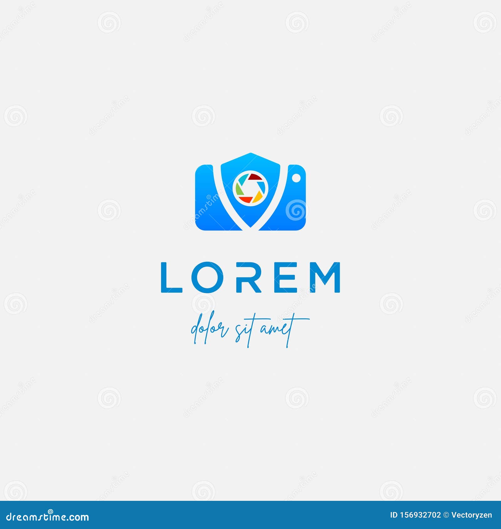 Camera Shield Logo Template Vector Design Sign Stock Vector ...