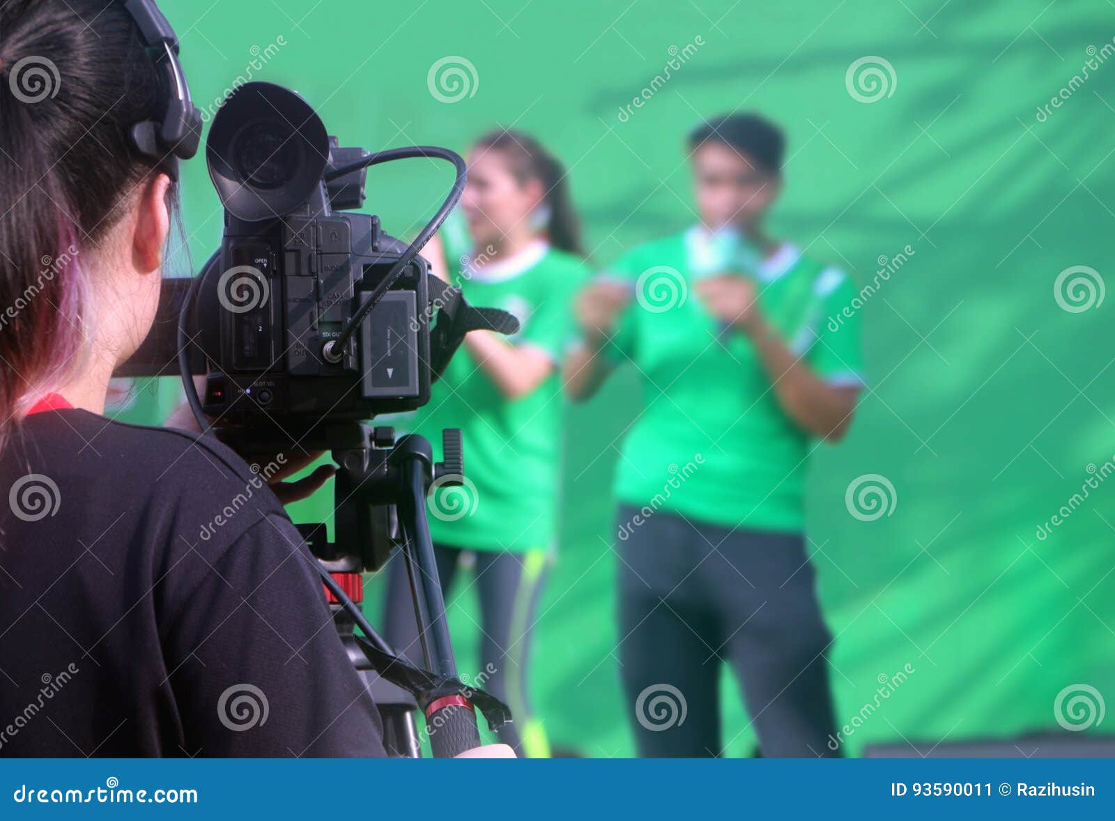 Camera Shooting Two Presenter on Stage Editorial Photo - Image of ...
