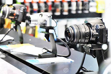 Camera shop stock photo. Image of focus, digital, manual - 23853640