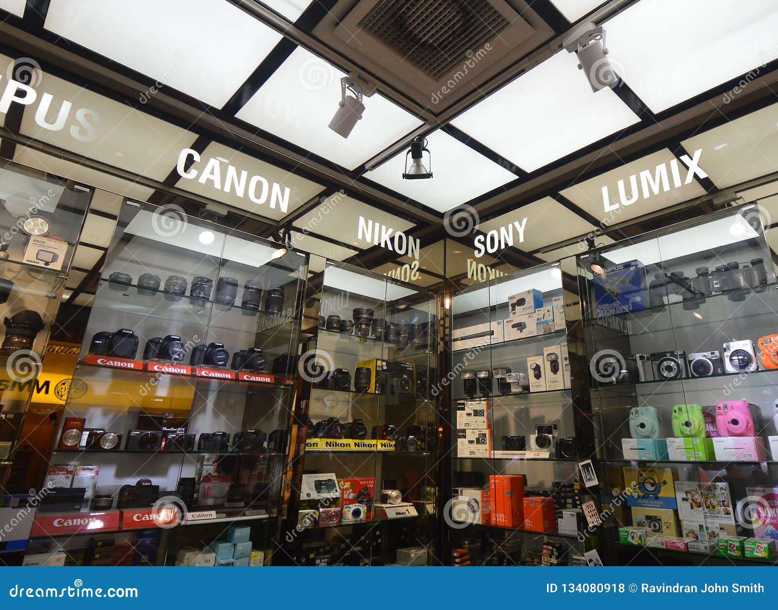 Camera shop editorial stock photo. Image of great, main - 134080918