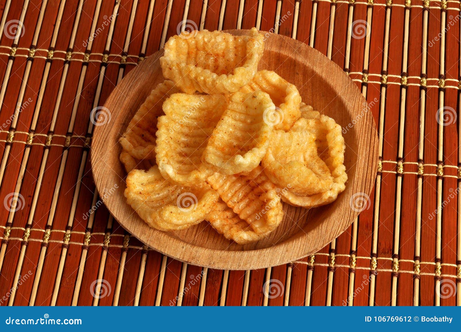 Pile papad chips stock photo. Image of bunch, recipe - 106769612