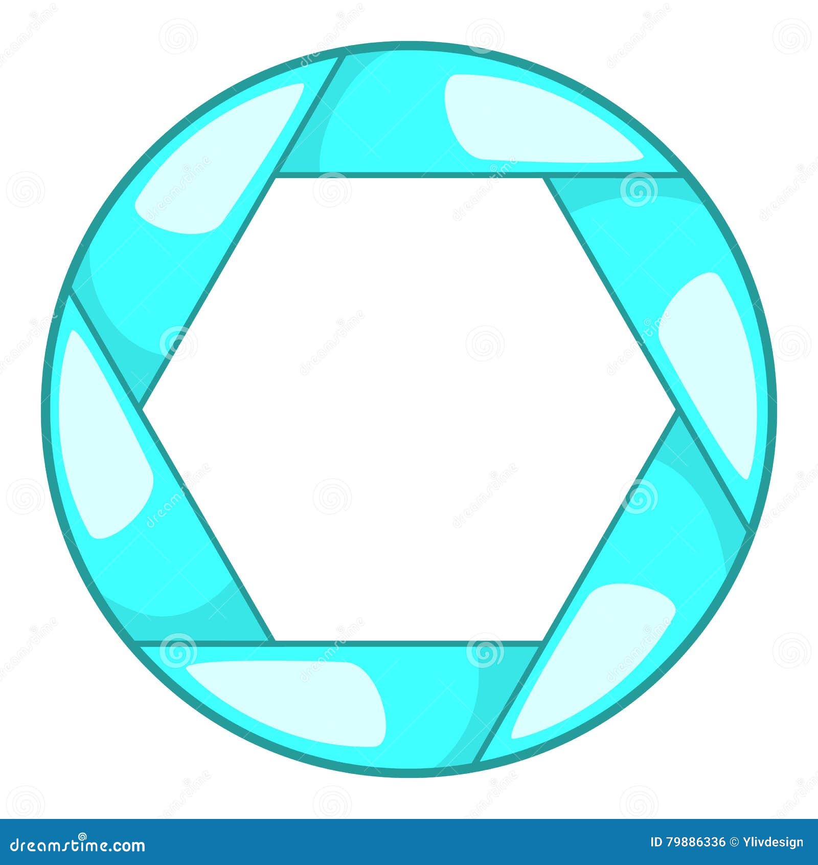 Camera Shutter Aperture Icon, Cartoon Style Stock Vector - Illustration ...