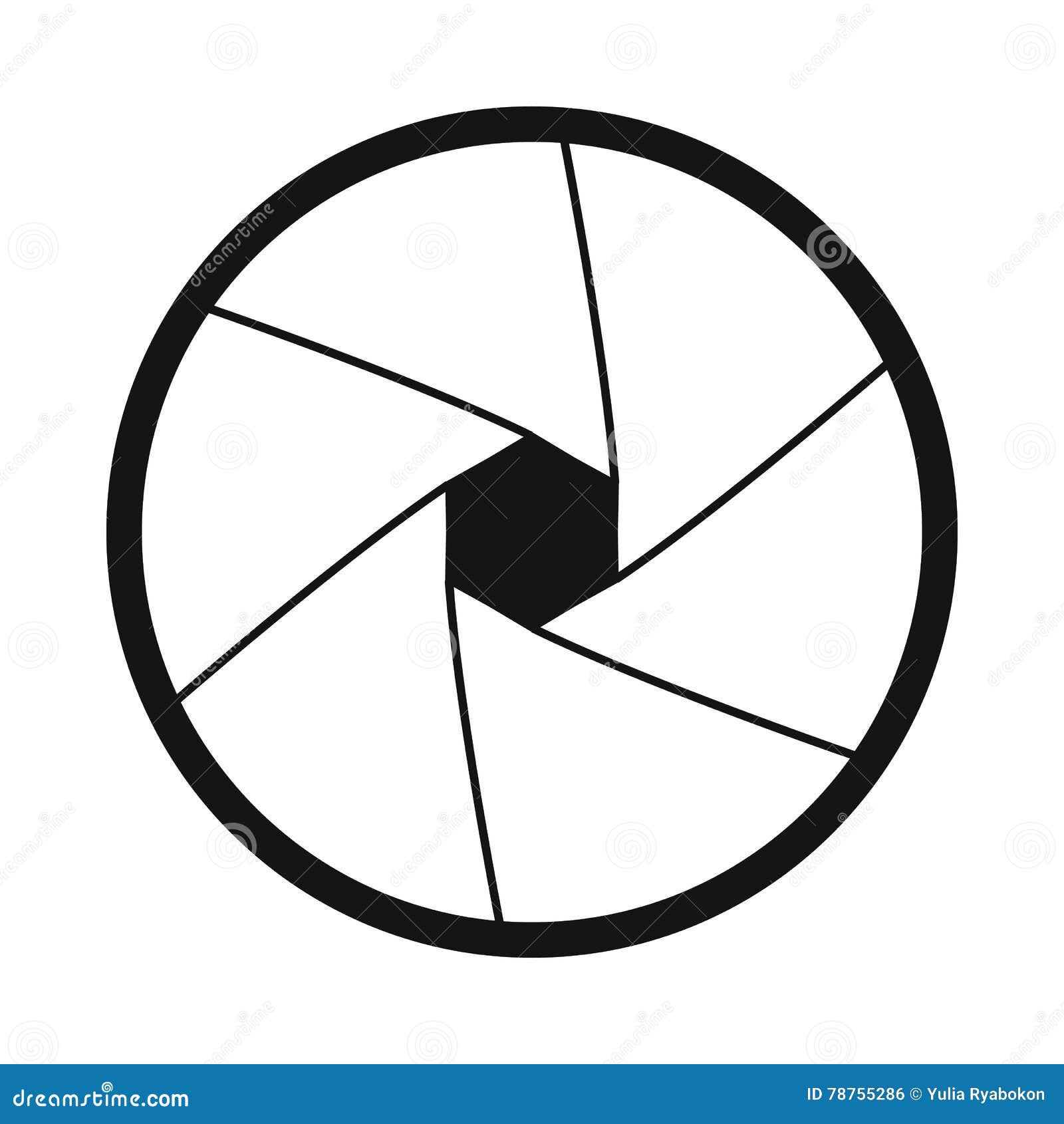 Camera Shutter Aperture Icon, Simple Style Stock Vector - Illustration ...